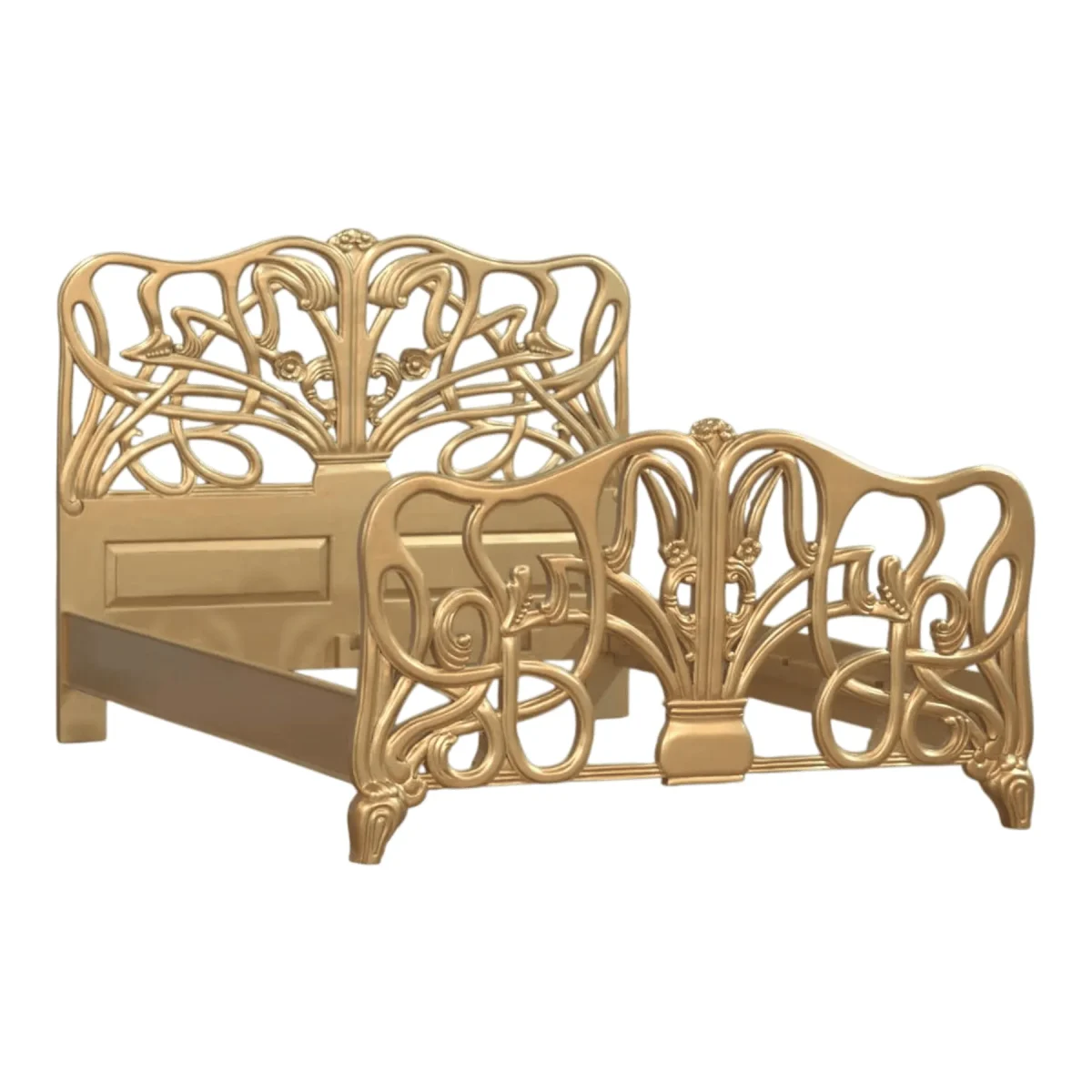 Santara Bed (Gold) - Indonesia Furniture