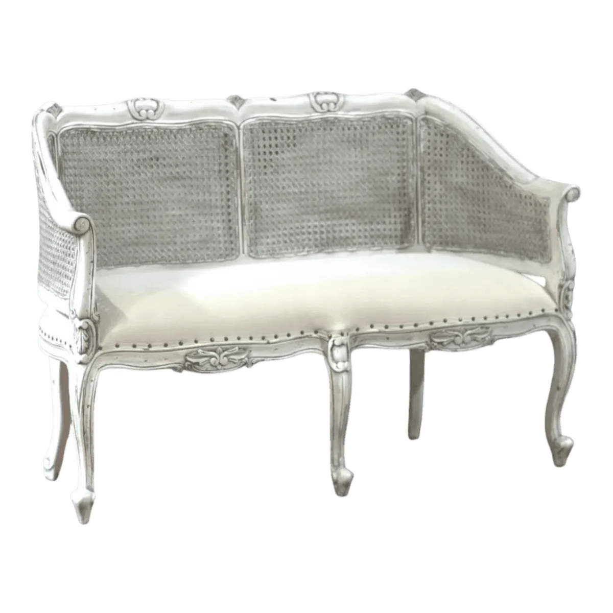 Kastora Settee (White) - Indonesia Furniture